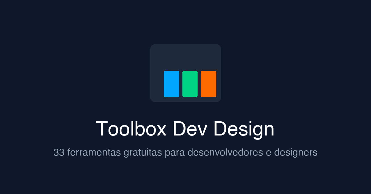 Toolbox Dev Design — 33 Ferramentas Gratuitas para Dev & Design